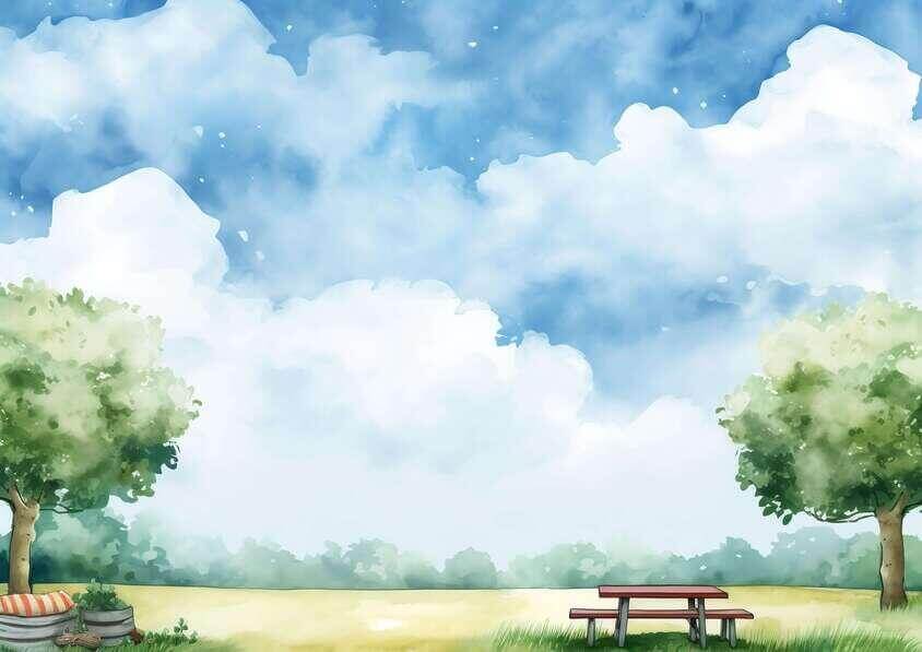 Download Idyllic Park with Trees, Benches, and Books Backgrounds Online ...