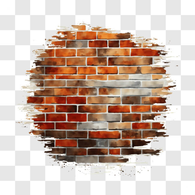 Download Abstract Upside-Down Circle Brick Wall with Red and Orange ...