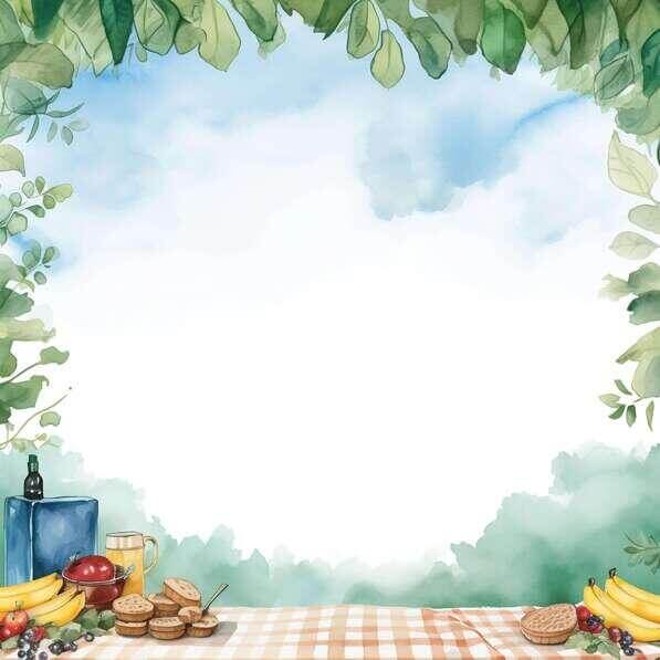Download Watercolor Fruits Picnic Background Backgrounds Online ...