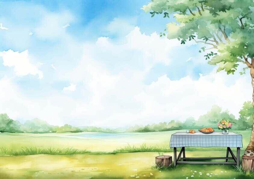 Download Scenic Picnic Table with Fresh Fruits and Vegetables ...