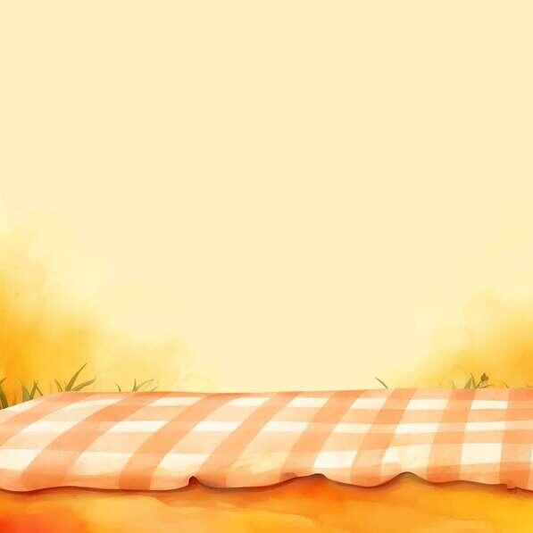 Download Picnic Blanket with Orange and Yellow Checkered Pattern ...