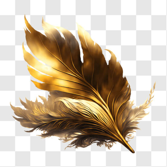 Gold Feather PNG - Download Free & Premium Transparent Gold Feather PNG ...
