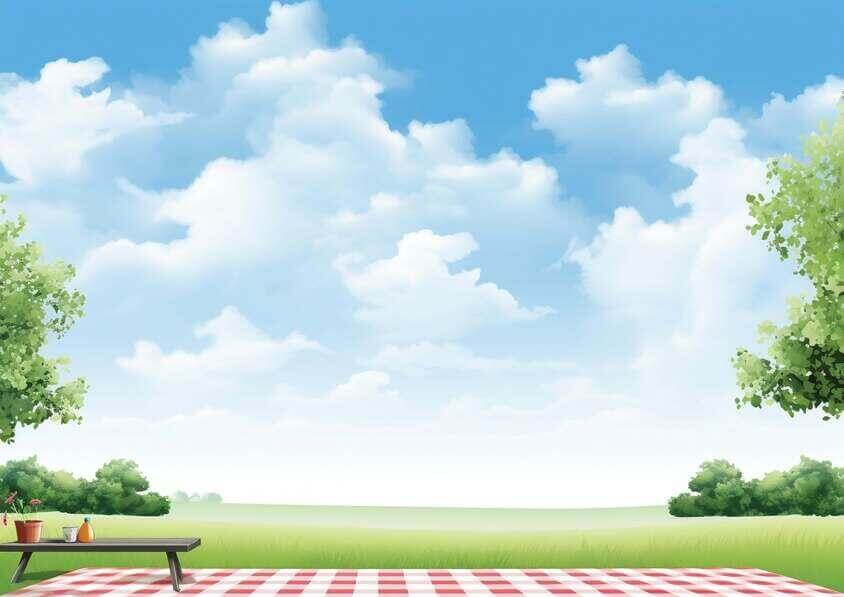 Download Idyllic Picnic in Green Field with Trees Backgrounds Online ...