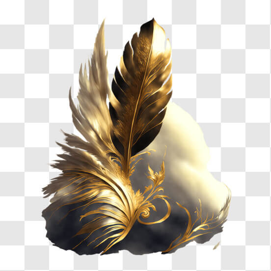 Gold Feather PNG - Download Free & Premium Transparent Gold Feather PNG ...