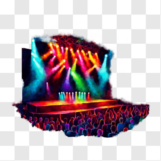 Download Vibrant Stage Performance with Audience PNG Online - Creative ...