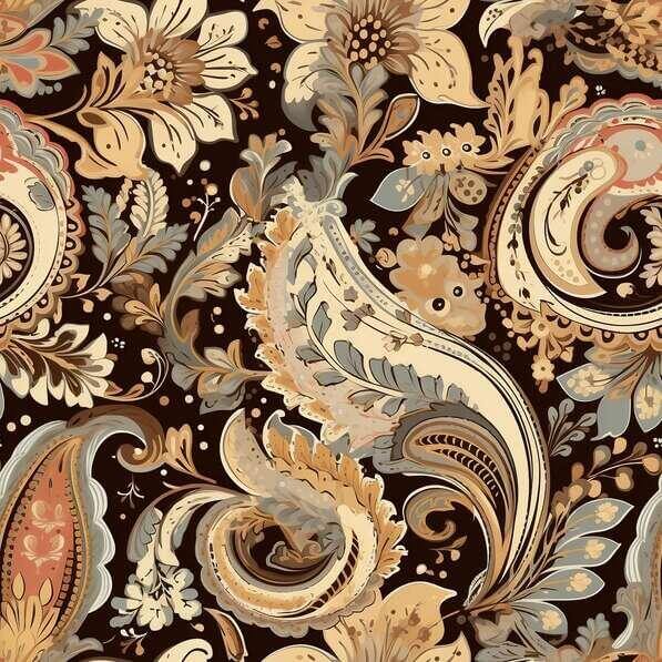 Download Floral Pattern in Brown, Beige, and Ivory Colors Patterns ...