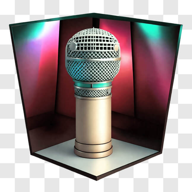 Download Colorful Microphone in an Enclosed Space with Lights PNGs ...