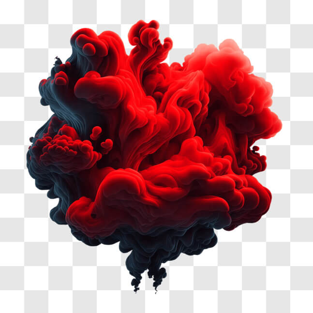 Download Floating Ink Cloud in Red, Blue, and Black PNGs Online ...