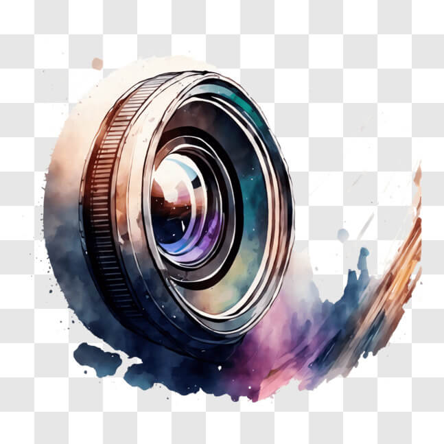 Download Camera Lens with Watercolor Splashes - Photography and ...