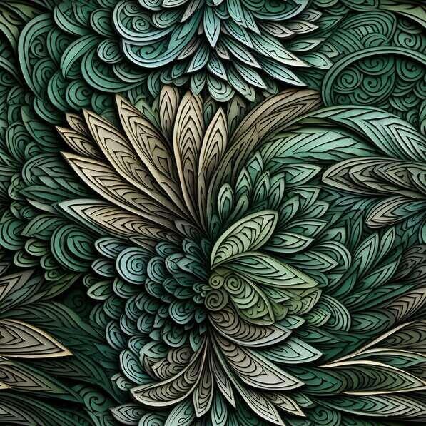 Télécharger Conception d'arrière-plan avec motif floral vert et marron ...