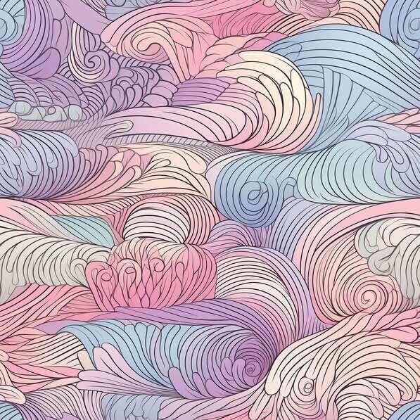 Download Seamless Wave Pattern in Pink, Purple, and Blue Colors ...