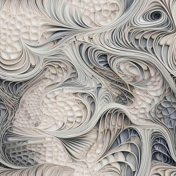 Download Abstract White and Gray Swirls and Curves Artwork Patterns ...