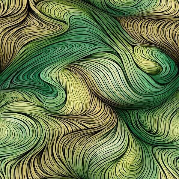 Download Green, Yellow, and Brown Abstract Pattern with Wavy Lines ...