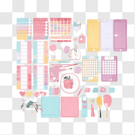 Download Customizable Planner Kit for Organizing Your Day PNG Online ...