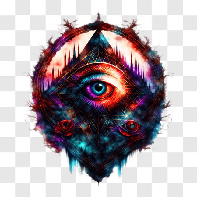 Download All-Seeing Eye Circle with Ice and Snow for Promotional Use ...