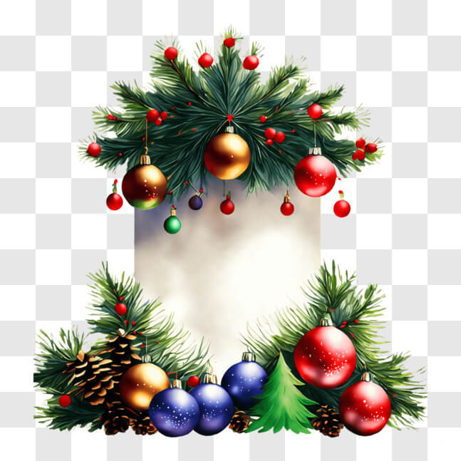 Download Festive Christmas Frame - Write Down Your Wishes PNG Online ...