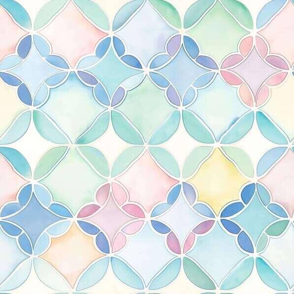 Download Pastel Watercolor Tile Pattern for Decorative Purposes ...