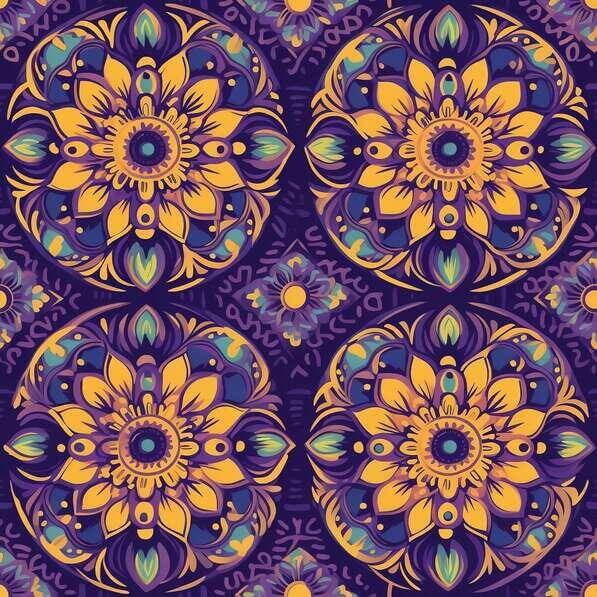 Download Purple and Yellow Lotus Flower Seamless Pattern Patterns ...