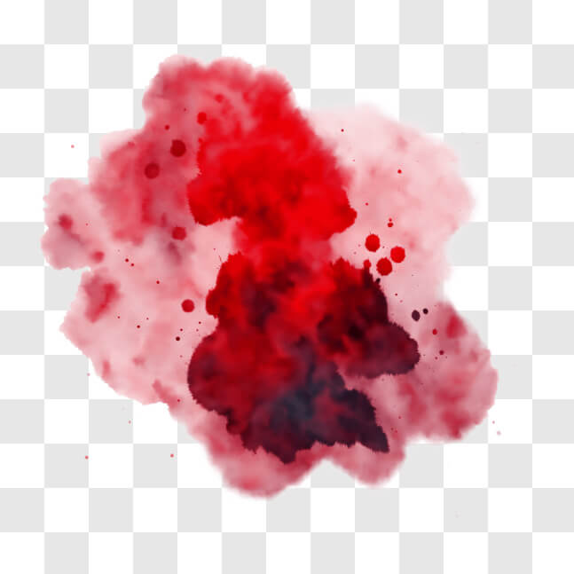 Download Red Ink Splatter Abstract Painting Element PNGs Online ...