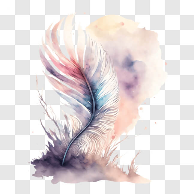 Download Abstract Watercolor Feather Painting PNGs Online - Creative ...