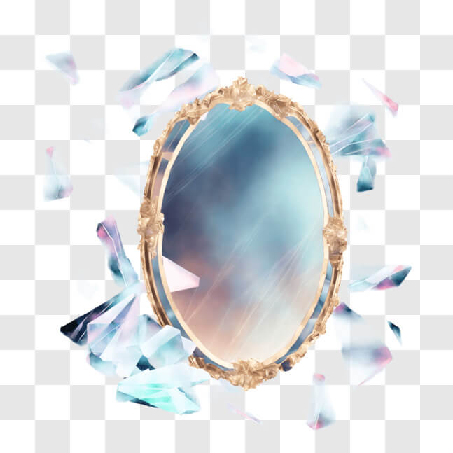 Download Broken Mirror with Scattered Glass Shards PNGs Online ...