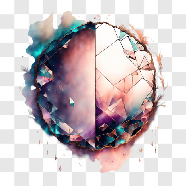 Download Abstract Painting of Broken Glass Sphere PNGs Online ...