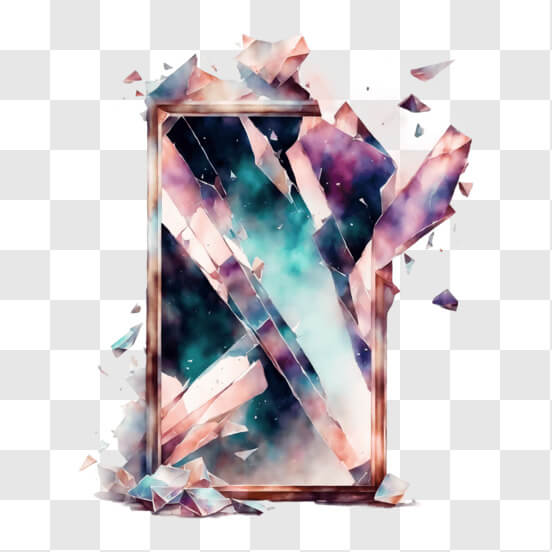 Download Broken Glass Window with Scattered Fragments PNG Online ...