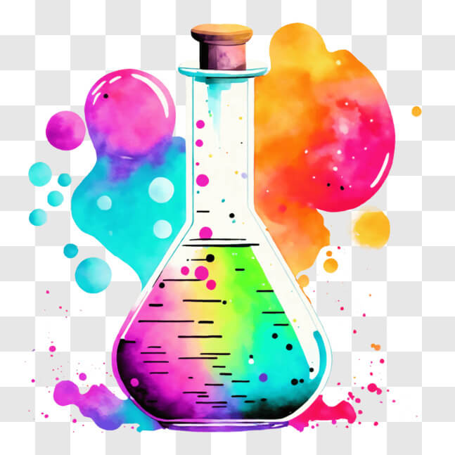 Download Colorful Flask with Various Liquids for Science Experiments ...