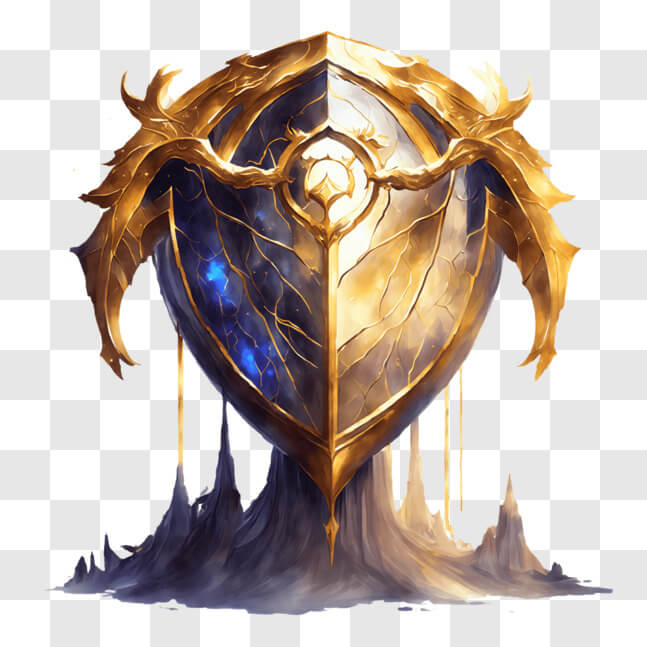 Download Golden Shield with Orb-shaped Design for eSports Games Logo ...