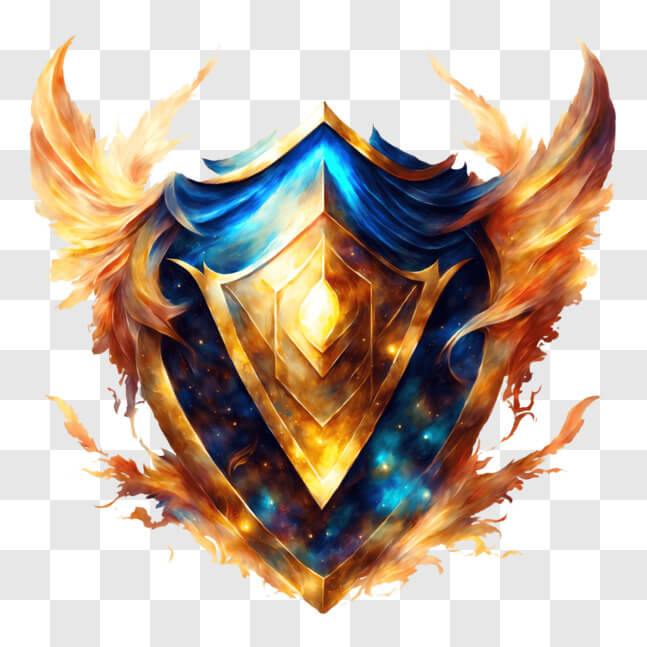 Download Shield with Wings and Flames for Gaming Theme PNGs Online ...