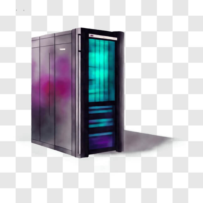 Download Large Computer Server with Colorful Lights PNGs Online ...