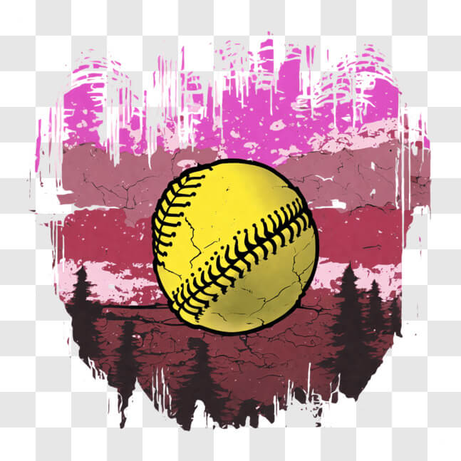 Download Softball in Abstract Grungy Background PNGs Online - Creative ...