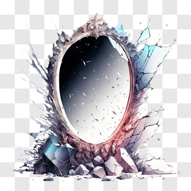 Descarga Pieza de arte de espejo roto para redes sociales PNGs En Línea ...