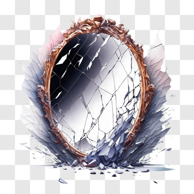 Download Broken Mirror with Shattered Glass Background PNGs Online ...