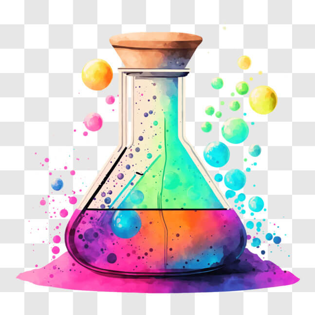 Download Colorful Beaker with Bubbles - Science, Technology ...