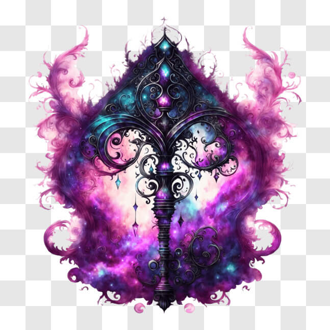 Download Key with Purple and Blue Swirls in Fantasy Art PNGs Online ...