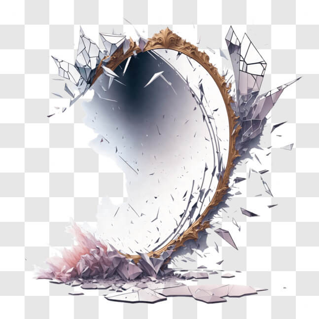 Download Shattered Mirror Fragmented into Pieces PNGs Online - Creative ...