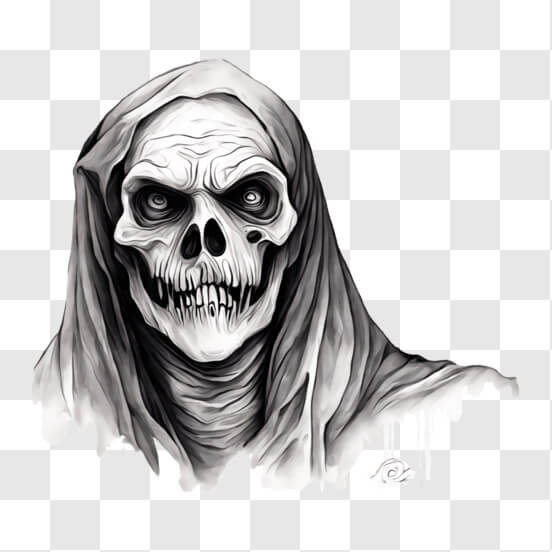 Download Spooky Skeleton Illustration for Halloween PNG Online ...