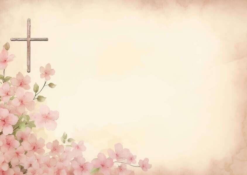 Download Pink Floral Background with Cross Backgrounds Online ...