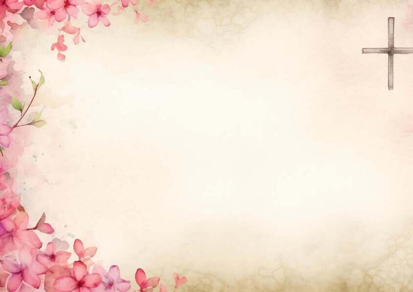 Download Religious Pink Floral Background with Cross Backgrounds Online ...