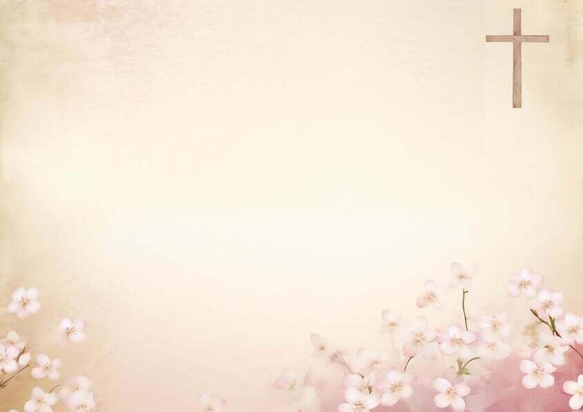 Download Vintage Religious Background with Cross and Pink Flowers ...