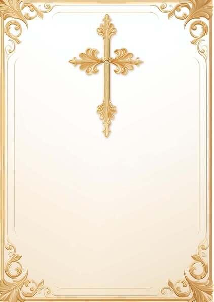 Download Ornate Gold Religious Frame with Cross Backgrounds Online ...