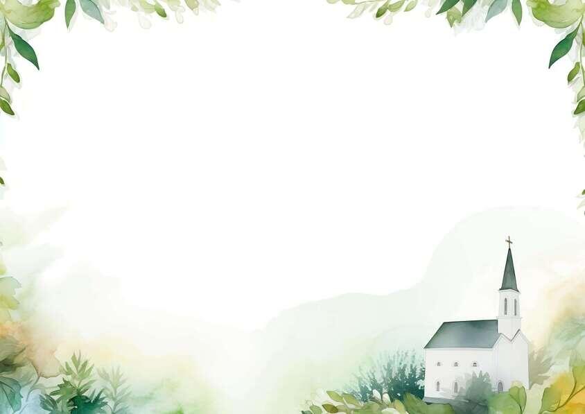 Download Watercolor Church Frame for Religious and Inspirational Use ...