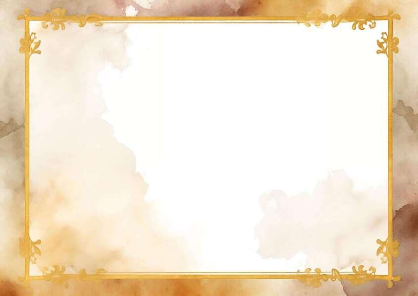 Download Watercolor Background with Gold Frame Backgrounds Online ...
