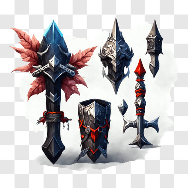 Download Fantasy Weapons Set for Video Games and Art Projects PNGs ...
