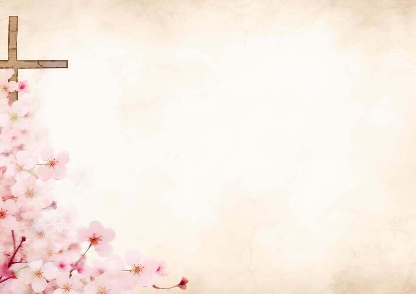 Download Wooden Cross with Pink Cherry Blossoms Backgrounds Online ...