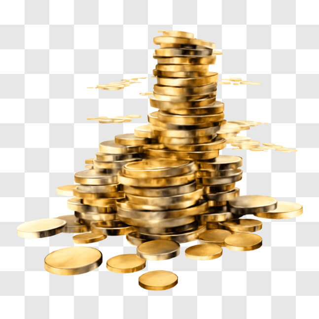 Download Pile of Gold Coins PNGs Online - Creative Fabrica