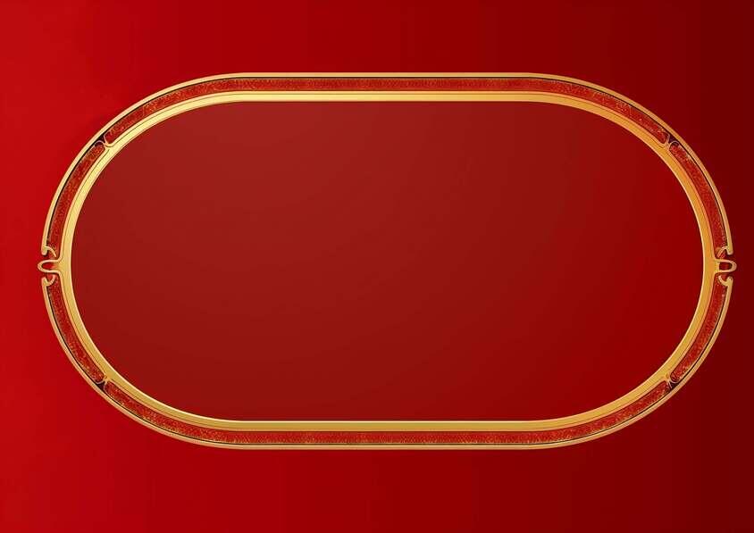 Download Ornate Circular Gold Frame on Red Background Backgrounds ...