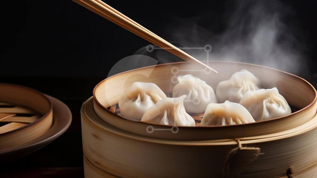 Delicious Dumplings with Chopsticks - Enjoy the Perfect Meal stock ...