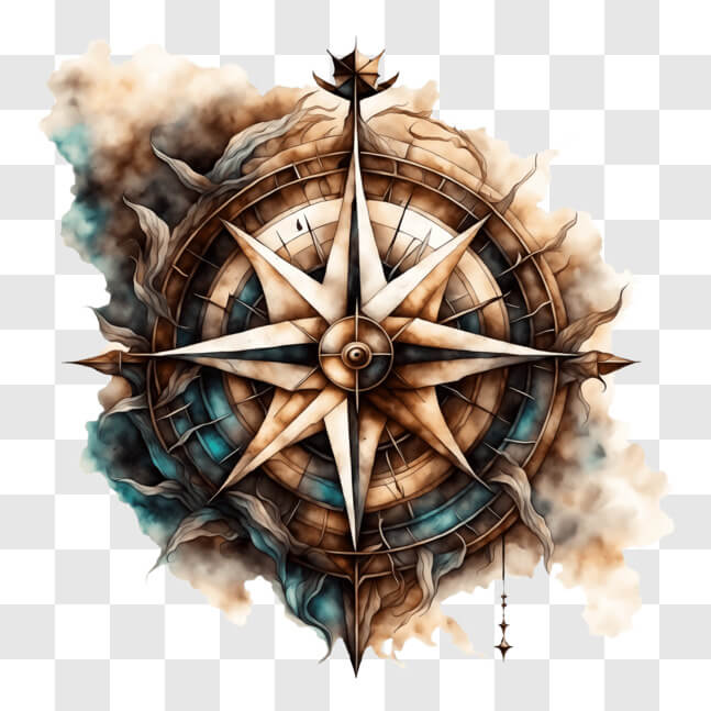 Download Artistic Compass with Smoke PNGs Online - Creative Fabrica